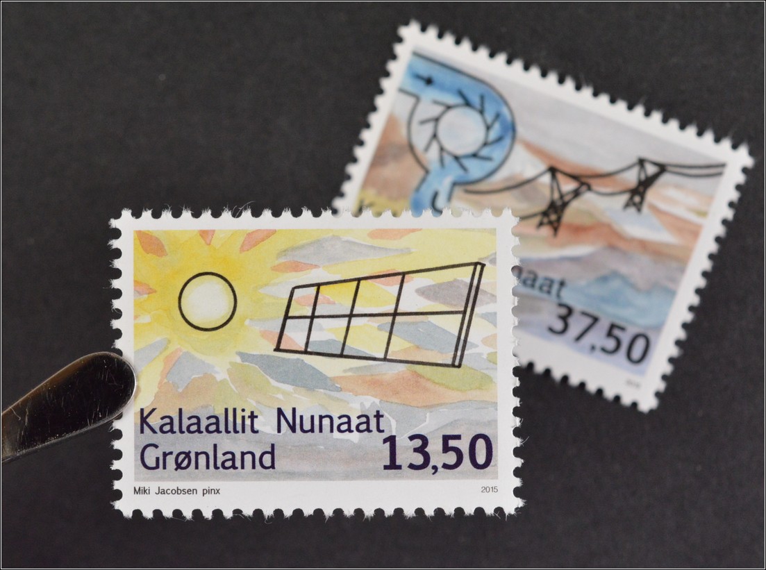 Grönland Greenland 2015 Michel Nr. 707-08 Erneuerbare Energien (I) Miki ...