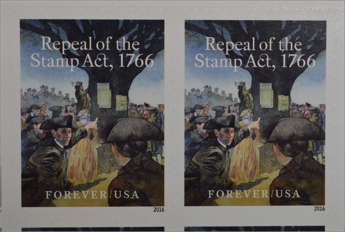 USA 2016 Nr. 5238 Repeal Stamp Act 1766 Taxation without representation ...