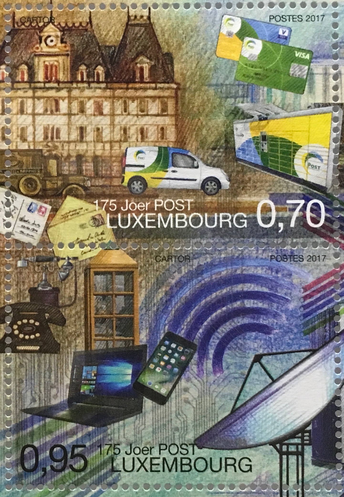 Luxemburg 2017 Block 40 175 Jahre Luxemburgische Post Postwesen ...