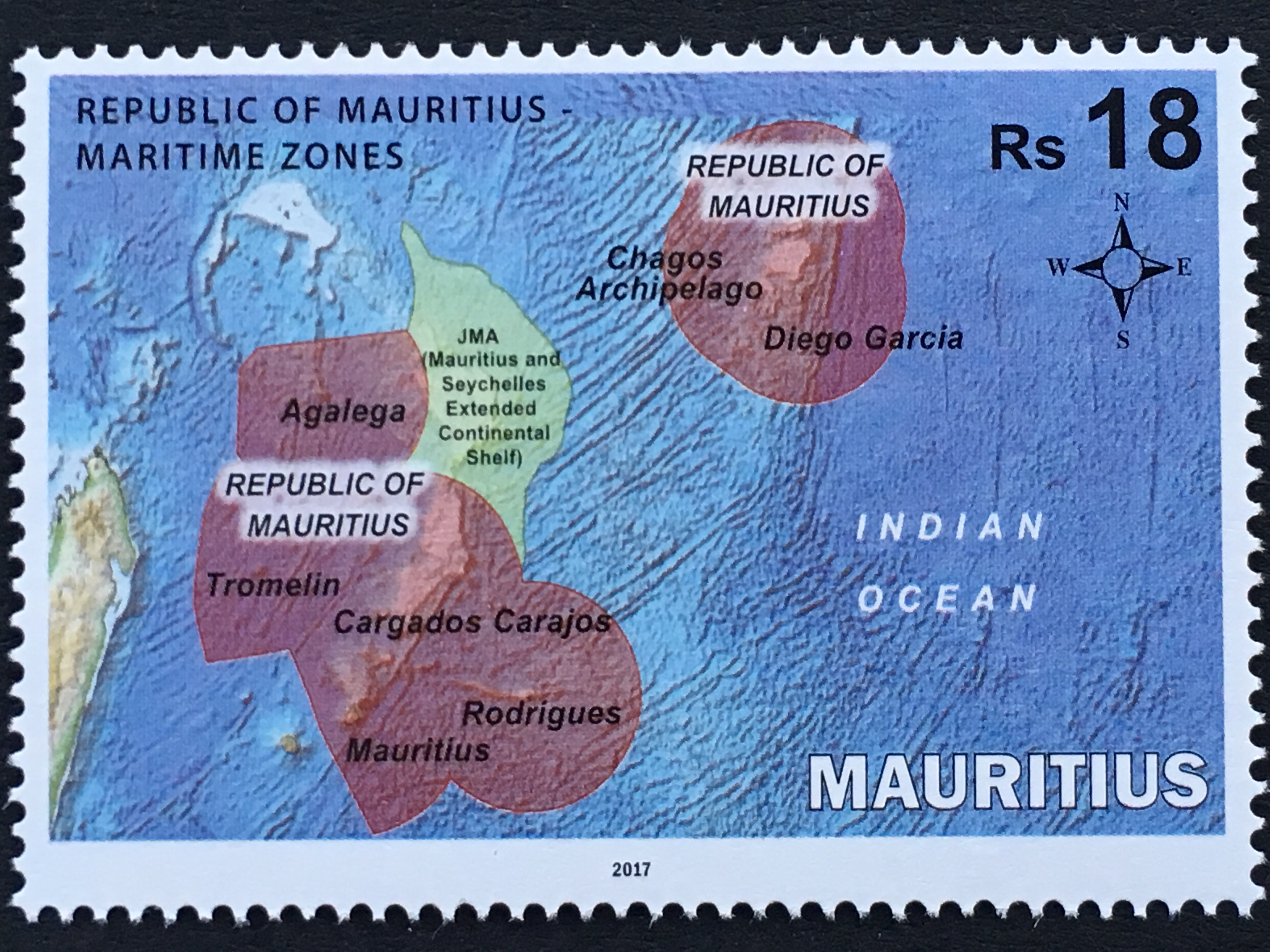 Mauritius 2017 Neuheit Chagos Archipelago Inselgruppe im Indischen ...