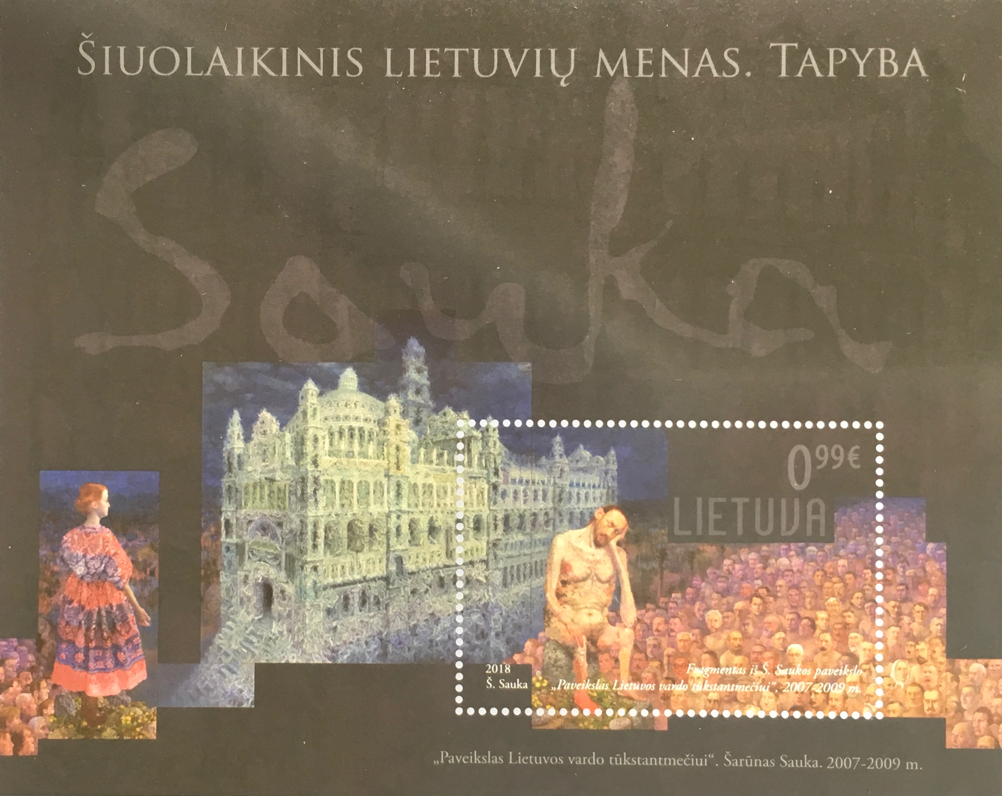Litauen Lithuania 2018 Block 60 Sarunas Sauka Gemälde Postmoderner ...