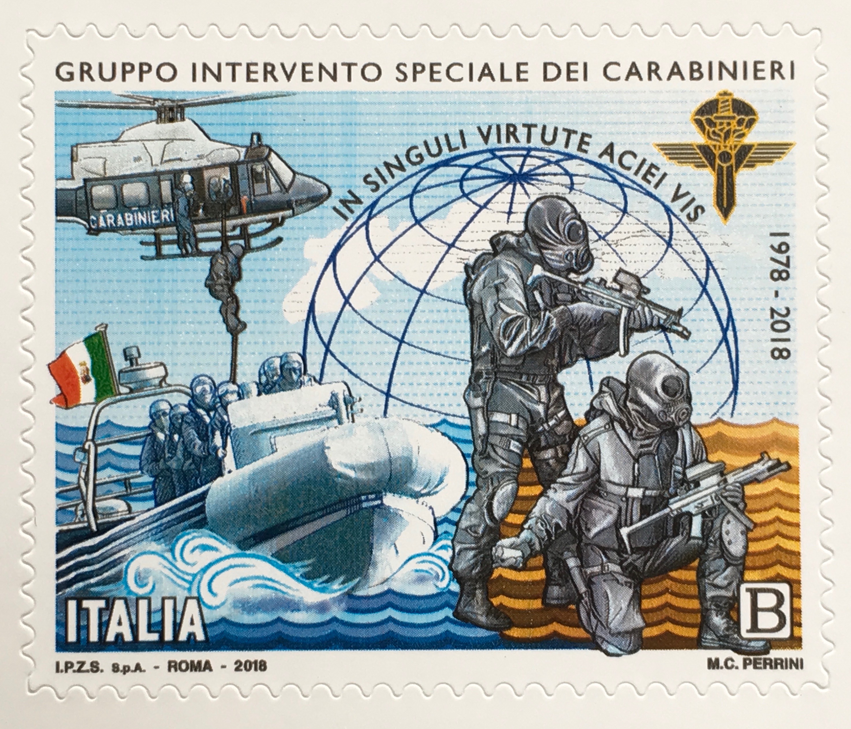 Italien Italy 2018 Nr. 4071 40 Jahre Anti-Terror-Spezialeinheit GIS ...