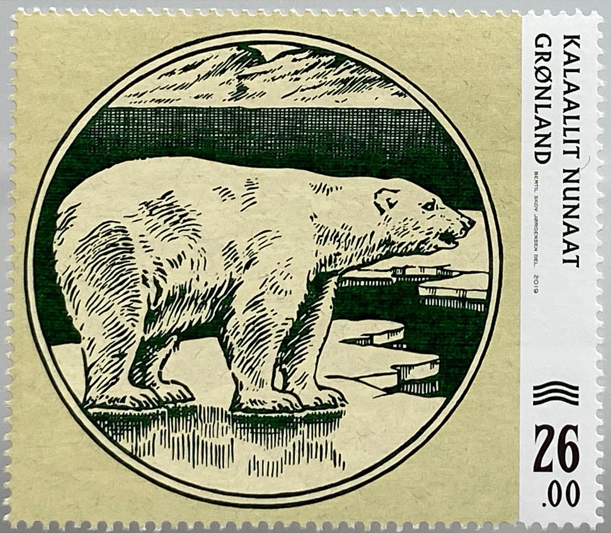 Grönland 2019 Nr. 819-20 Banknoten Kronenscheine mit Eisbär und ...